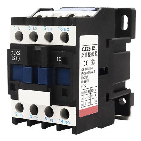 cjx2 1210 3 phase motor magnetic contactor relay 12a 3p 1no ac 24v 110v