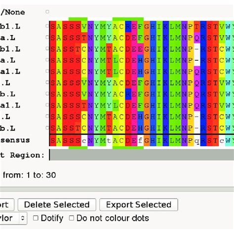 A Typical Jsav Alignment View Download Scientific Diagram