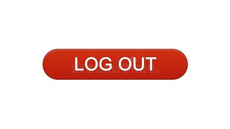 Log Out Web Interface Button Wine Red Color Internet Site Design