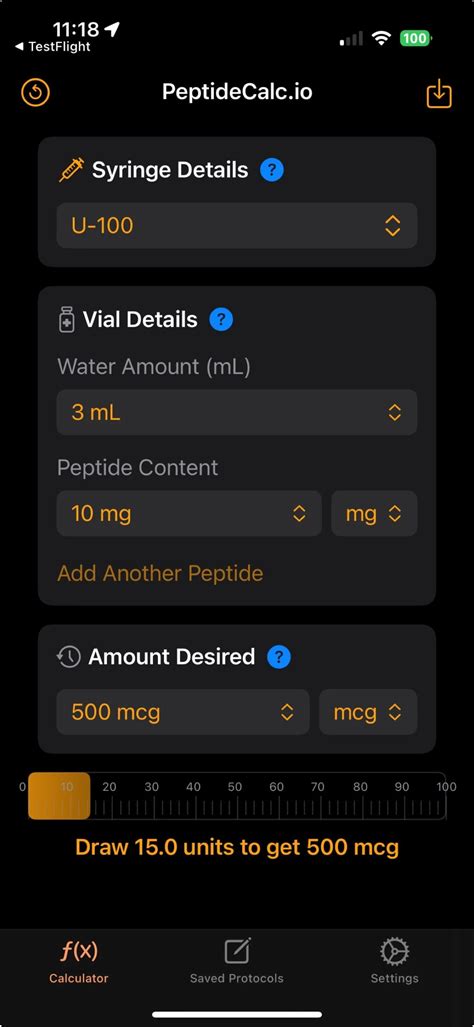 Peptidecalc Professional Peptide Calculator