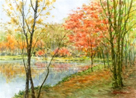 水彩画原画 紅葉妙高笹ヶ峰高原 608 アートインテリア絵画の通販販売サイト thisisgallery ディスイズギャラリー