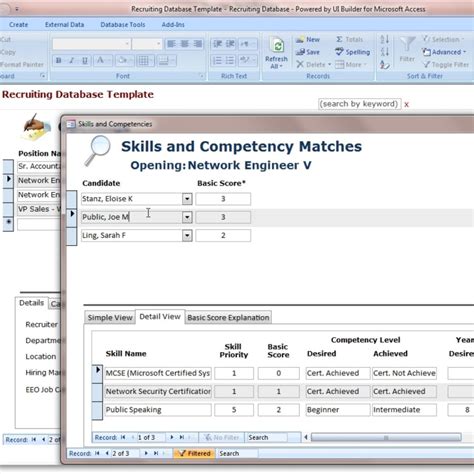 access spreadsheet — db