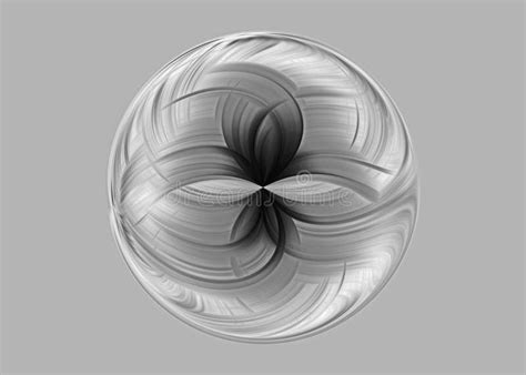 Monochrome Fractal Orb Artwork Stock Illustration Illustration Of Background Lines 271773632