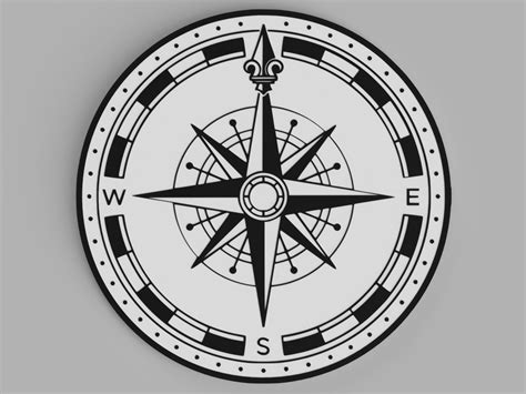 Stl File Compass Coaster 🧭・3d Printer Model To Download・cults