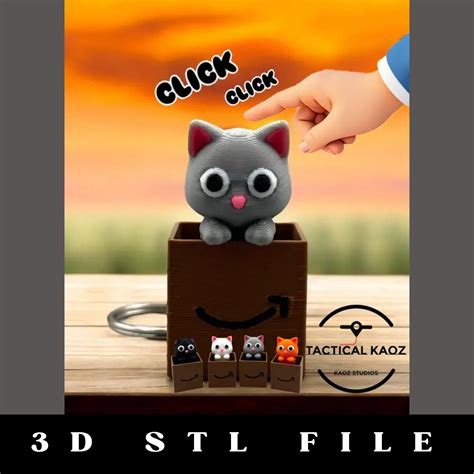 Clicky Cat Fidget Stl File