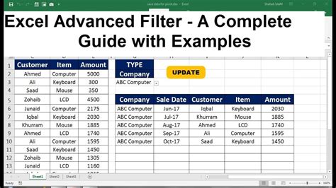 Advanced Filter With Macro Advanced Filter Excel YouTube