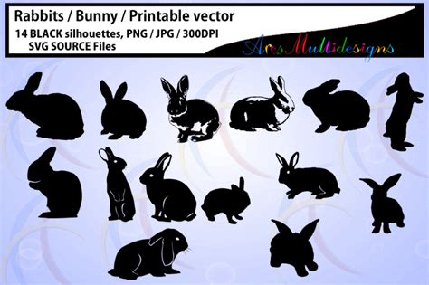Rabbit Vector Svg Printable By Arcsmultidesignsshop Thehungryjpeg