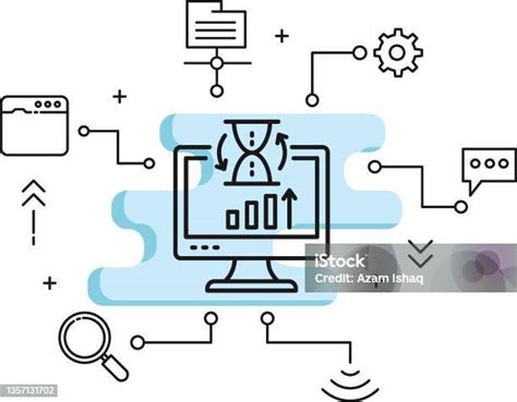 웹 사이트 트래픽 통계 및 분석 그래프 개념 벡터 디자인 클라우드 컴퓨팅 및 인터넷 호스팅 서비스 기호 리소스 사용 통계 스톡 일러스트레이션 0명에 대한 스톡 벡터 아트 및
