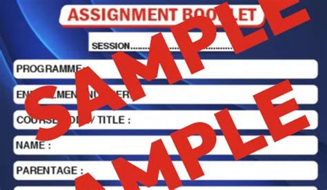 IGNOU Assignment Booklet For Writing Answers