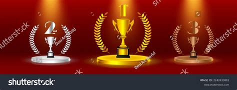 Set 1st 2nd 3rd Position Template Stock Vector Royalty Free
