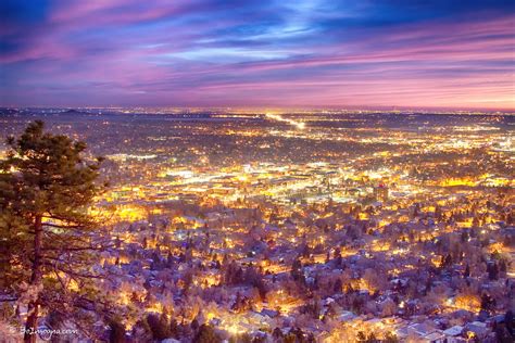 Downtown Boulder Colorado City Lights Sunrise Downtown Bou Flickr