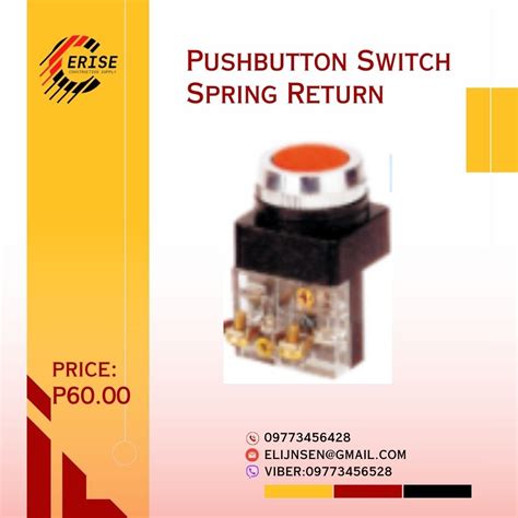 PUSHBUTTON SWITCH SPRING RETURN Commercial Industrial Construction Building Materials On