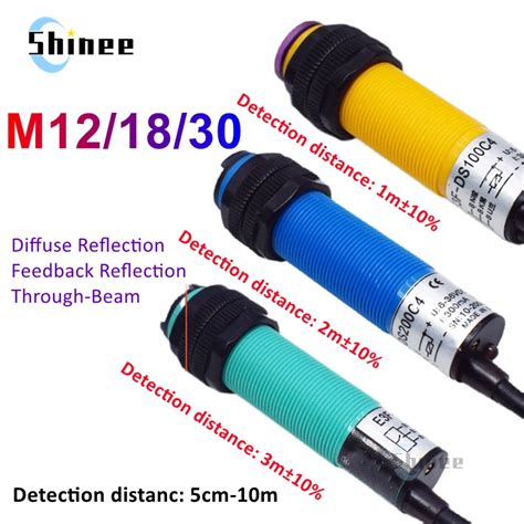 1pcs E3f Ds30c4 근접 스위치 광전 센서 스위치 Npn Pnp Dc6 36v 30cm 감지 범위 조정 가능한 반사 Aliexpress