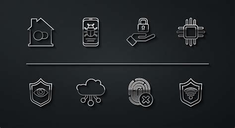 세트 라인 스마트 홈 방패와 눈 마이크로 회로 Cpu프로세서 취소 지문 사물 인터넷 모바일에 시스템 버그 와이파이 무선 및 잠금