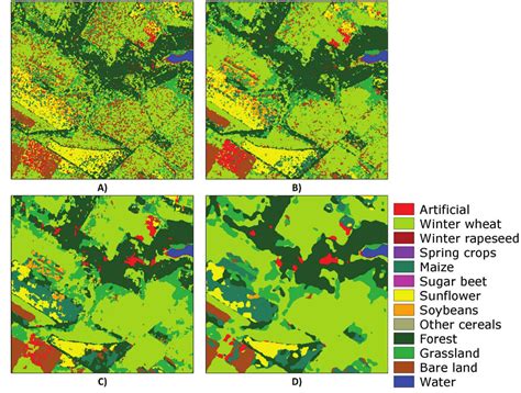 Example Of Crop Classification Maps Based On Different
