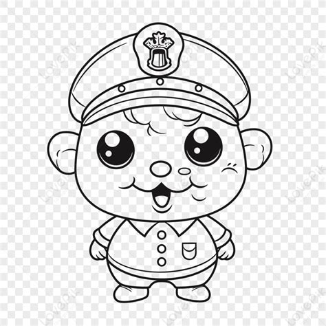 경찰관 유니폼 색칠 페이지