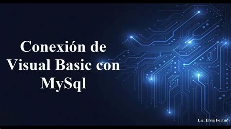 Conexión Visual Basic Con Mysql Youtube