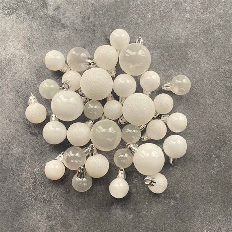 White Mini Baubles Its All About Christmas