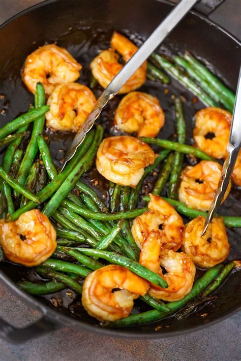Honey Shrimp And Green Beans Cooked By Julie
