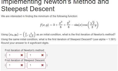 Solved Mplementing Newtons Method And Steepest Descent We
