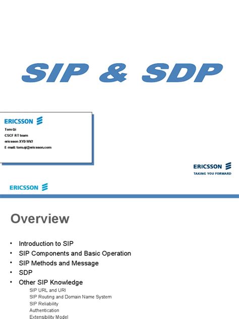 Sip And Sdp Pdf Session Initiation Protocol Computer Mediated Communication