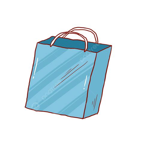 Elemento Png De La Bolsa De Regalo De Dibujos Animados Pintada A Mano Png Bolsa De Regalos
