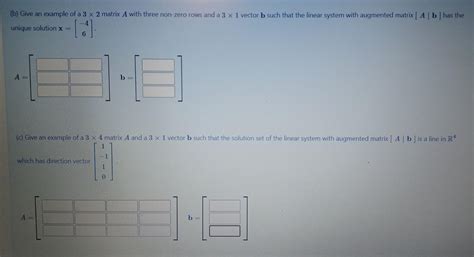 Solved B Give An Example Of A 3×2 Matrix A With Three