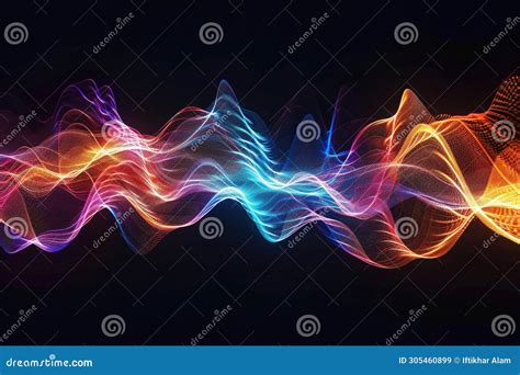 A Visually Striking And Dynamic Wave Of Bright Vibrant Colors Illuminating A Black Backdrop