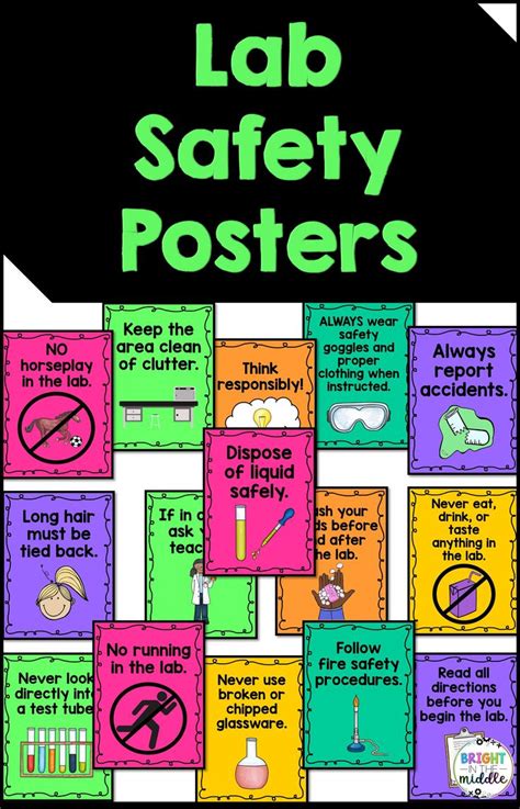 Lab Safety Posters For The Science Classroom Science Lab Classroom Decor Lab Safety Lab