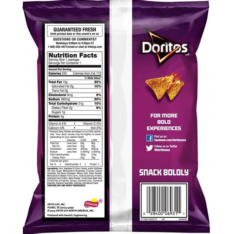 Doritos Party Pack Calories At Wilma Breazeale Blog