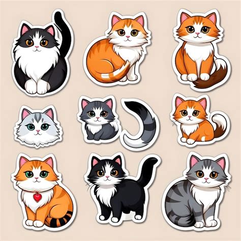 28000 Cute Cat Stickers Collection Pictures