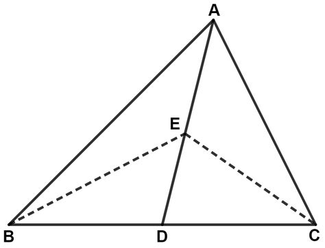in the given figure ad is median of abc and e is any knowledgeboat