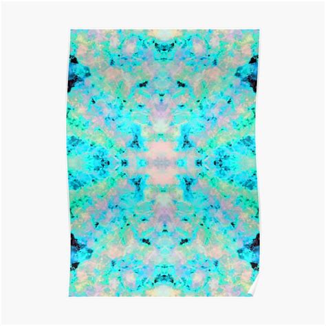 Water Colours Fluro Blue Poster For Sale By Dapperdanz Redbubble