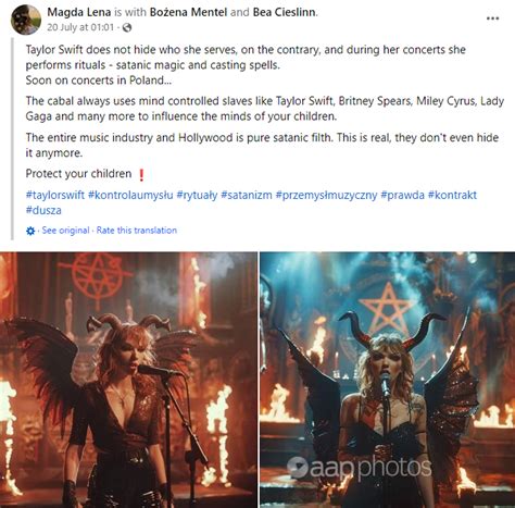 Fake Satanic Images Try To Bedevil Taylor Swifts Reputation Aap