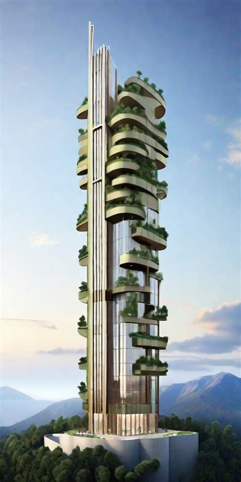 Illustrating Amazing Architecture Towering Pillar Bound Structure With