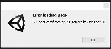 Error Message SSl Peer Certificate Or SSH Remote Key Was Not OK When