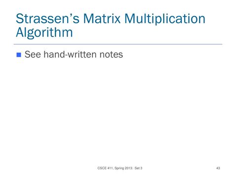 Ppt Csce 411 Design And Analysis Of Algorithms Powerpoint