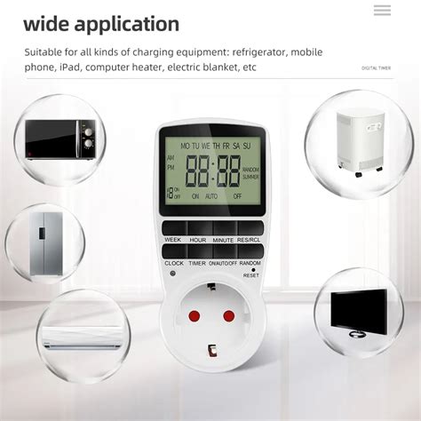 Digital Timer Switch Timer With EU AU UK US FR Outlet Weekly Programmable Electronic Digital