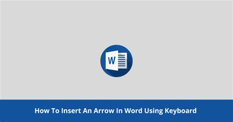 How To Insert An Arrow In Word Using Keyboard Learn The MS Trick Enjoytechlife