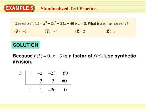 ppt 1 use synthetic substitution to evaluate f x x 3 x 2 3