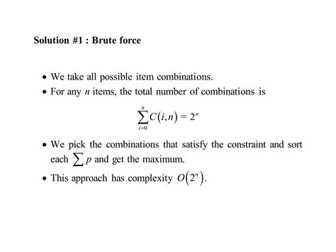 0 1 Knapsack Problem Docx