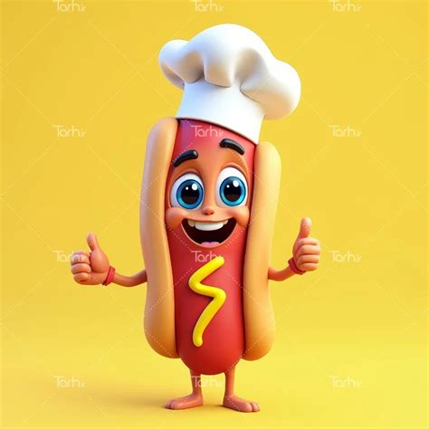 دانلود تصویر باکیفیت ساندویچ هات داگ مدل کارتونی کد فایل 7398514 طرح