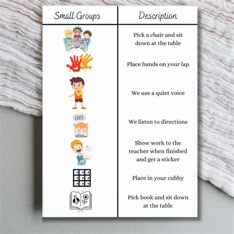 Small Group Chart Instant Download Preschool Small Group Printable