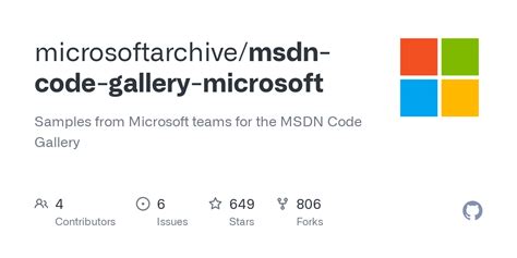 Github Microsoftarchive Msdn Code Gallery Microsoft Samples From