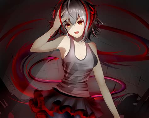 Safebooru 1girl D Arknights Bangs Bare Arms Bare Shoulders Black