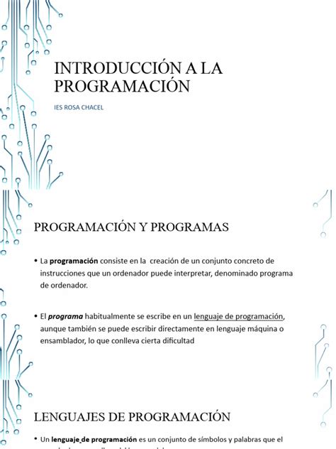 prog01 1introducción a la programación pdf programación de