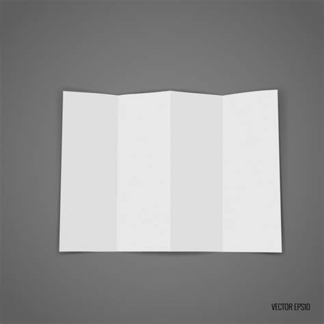 흰색 Trifold 템플릿 디자인 무료 벡터