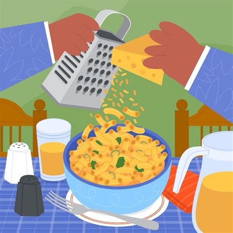 손으로 그린 디너 파티 그림 무료 벡터