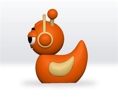 🦆 Sprunki Oren Duck Stl 文件，sprunki Orange 3d 模型角色 Fanart・文件用于 Stl 三维打印・