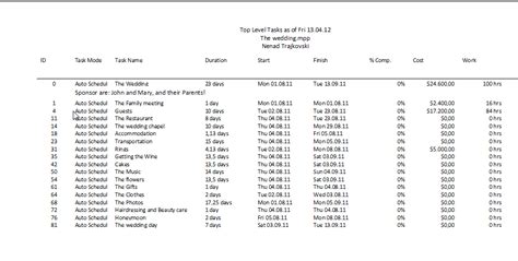 Built In Reports In MS PROJECT Part Nenad Trajkovski